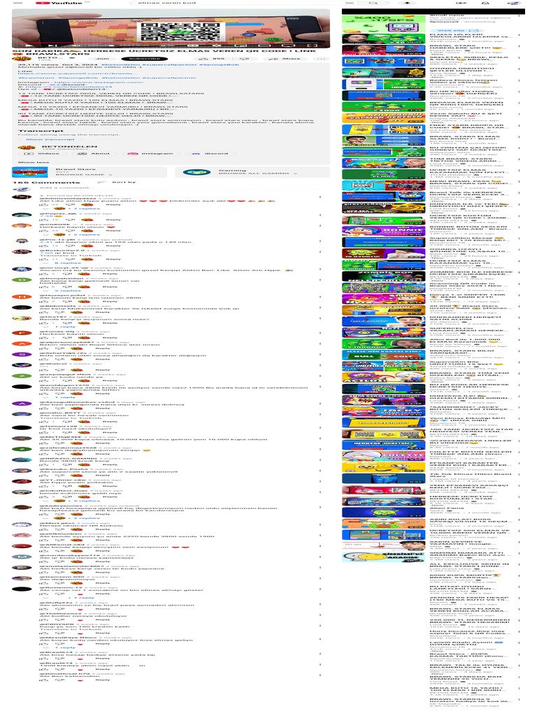 SON DAKİKA? HERKESE ÜCRETSİZ ELMAS VEREN QR CODE ! LİNK ? BRAWLSTARS - YouTube | PDF