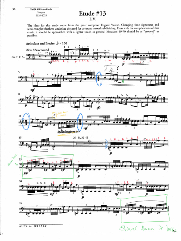 16+Timpani+Etude+24-25 | PDF