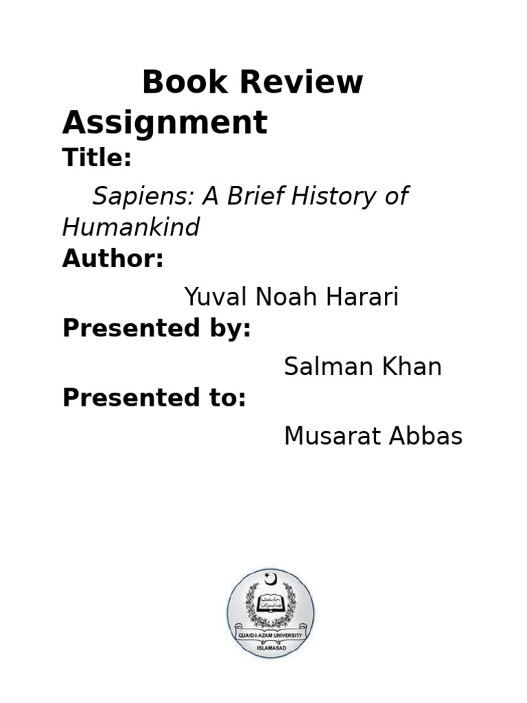 Book Review Assignment by salman khan | PDF