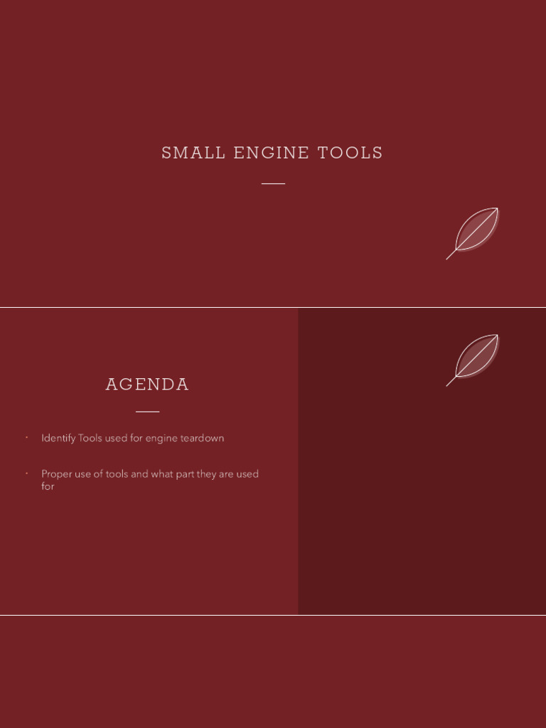 Essential Small Engine Tools Guide | PDF