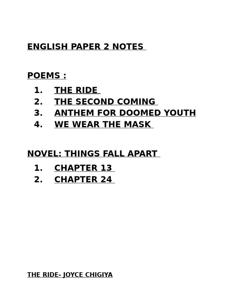Poetry 0 Things Fall Apart | PDF | Poetry