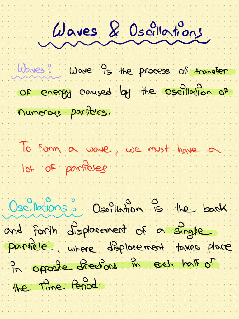 Waves Oscillations | PDF | Oscillation | Waves