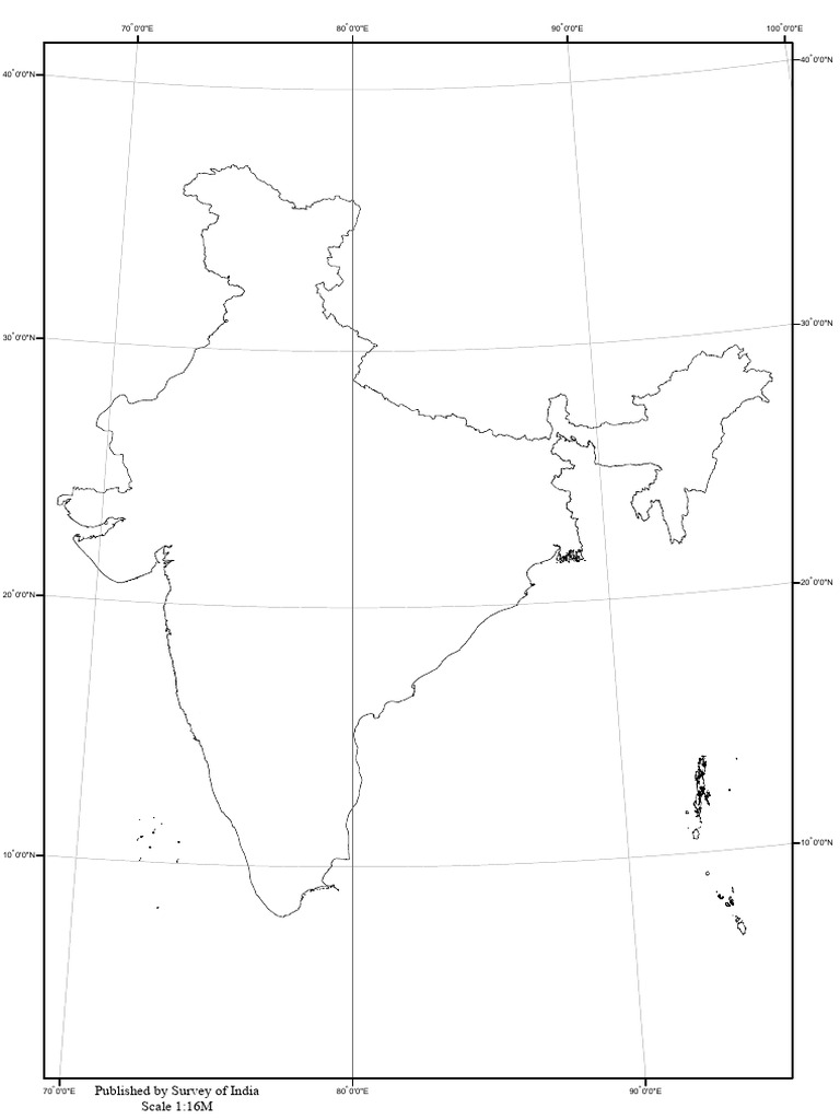 Physical Map of India-1 | PDF
