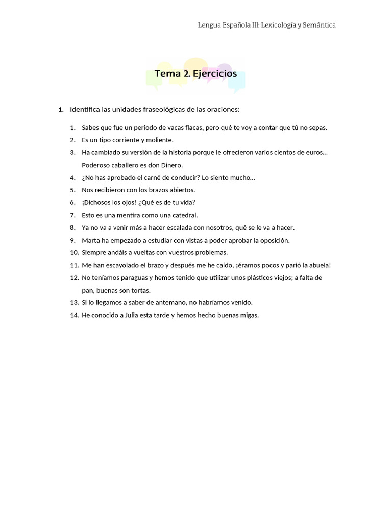 Tema 2. Ejercicios | PDF