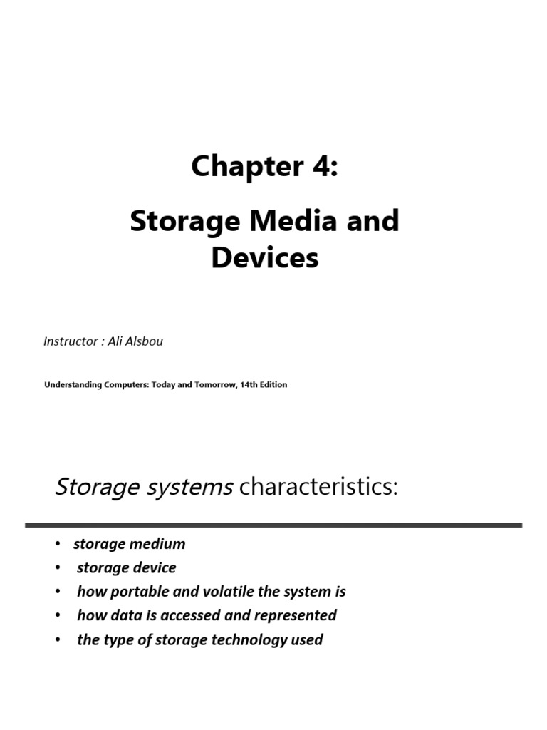 Chapter4 - Storage Media and | PDF | Computer Data Storage | Hard Disk Drive