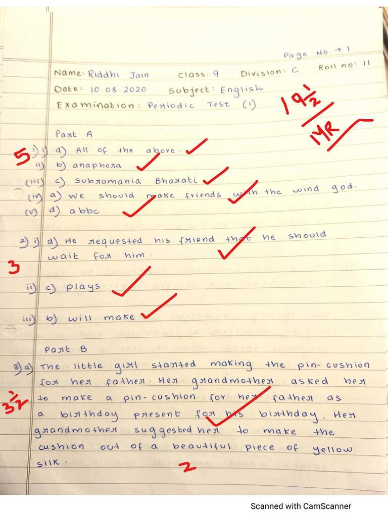 11 Riddhi Jain English 9C PT(1) | PDF