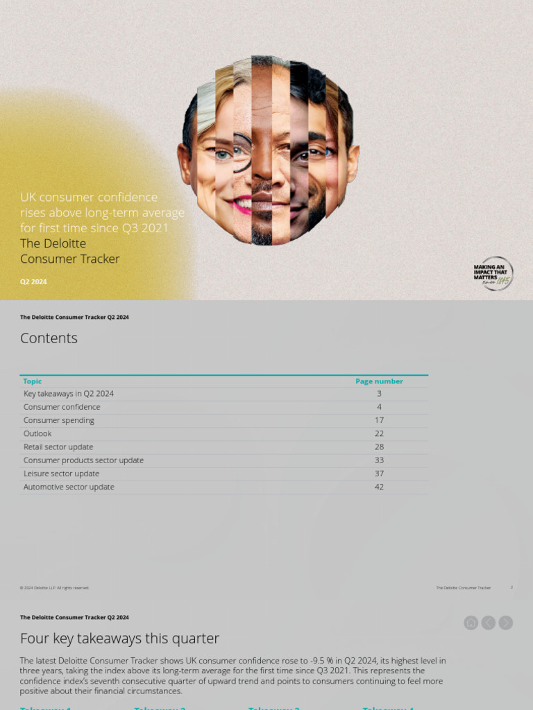 Deloitte Consumer Tracker - 2nd Quarter 2024 | PDF | Cost Of Living ...