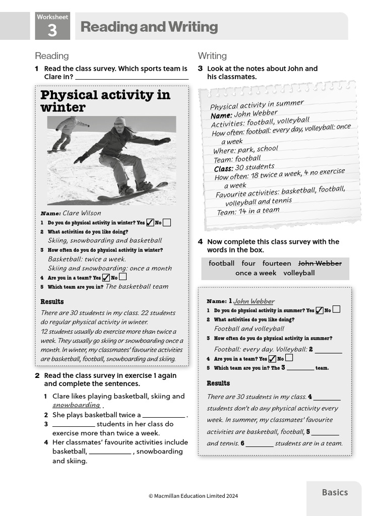 WeBe_L1_U3_Read_Write | PDF | Olympic Sports