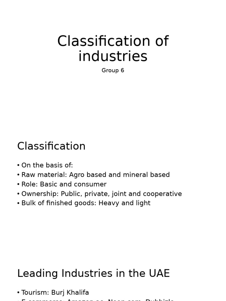 Classification of Industries | PDF