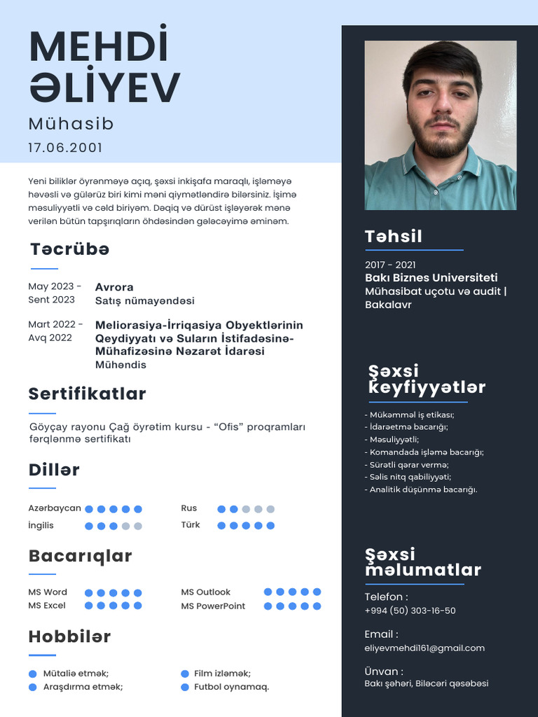 Mehdi Əliyev CV | PDF