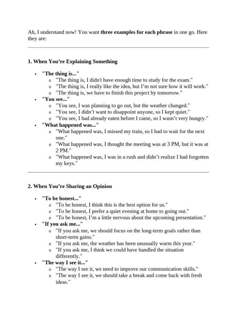 Effective Phrases for Clear Communication | PDF