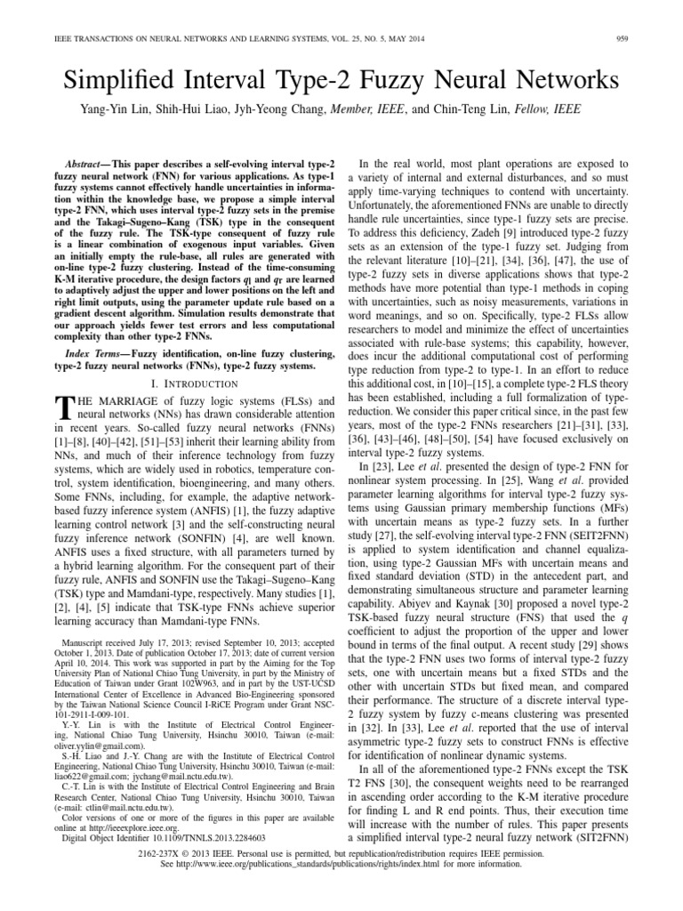 Simplified_Interval_Type-2_Fuzzy_Neural_Networks | PDF | Fuzzy Logic ... Simplified_Interval_Type-2_Fuzzy_Neural_Networks | PDF | Fuzzy Logic ...
