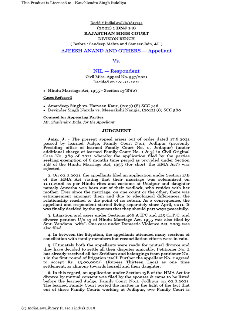 DNJ 2021 | PDF | Divorce | Family