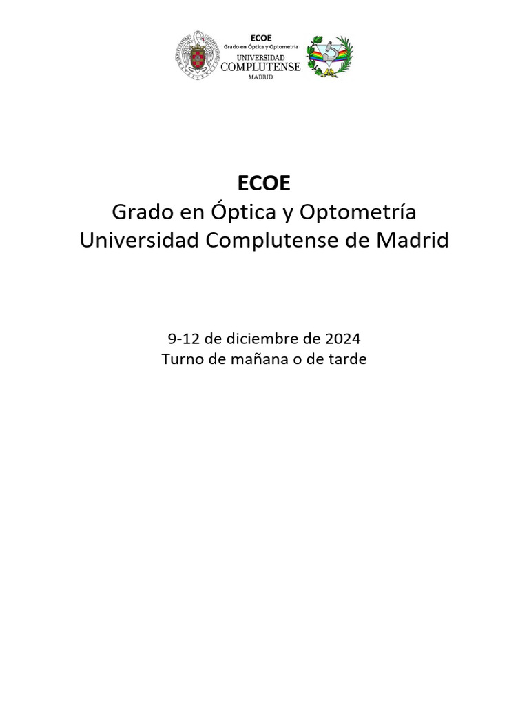 Libreto ECOE | PDF | Optometría | Anonimato