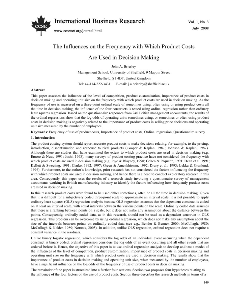The_Influences_on_the_Frequency_with_Which_Product | PDF | Chi Squared ...