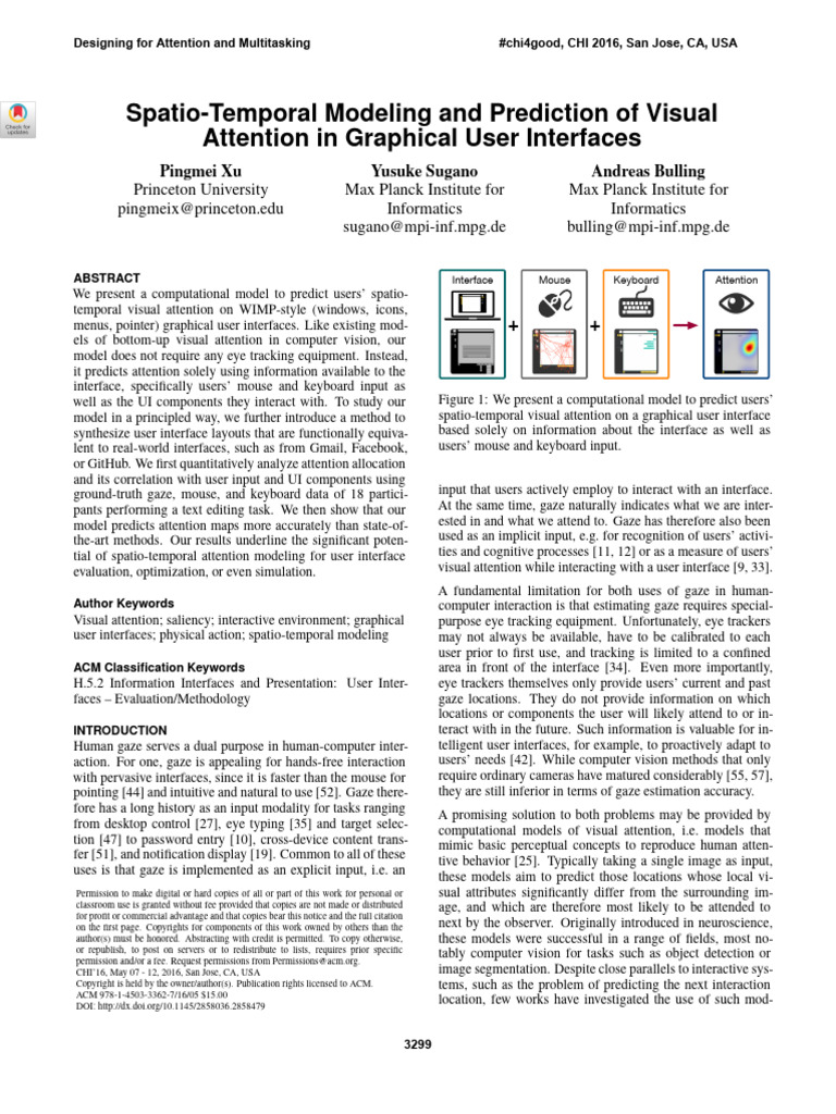 Spatio-Temporal Modeling and Prediction of Visual Attention in Graphical User Interfaces | PDF ...