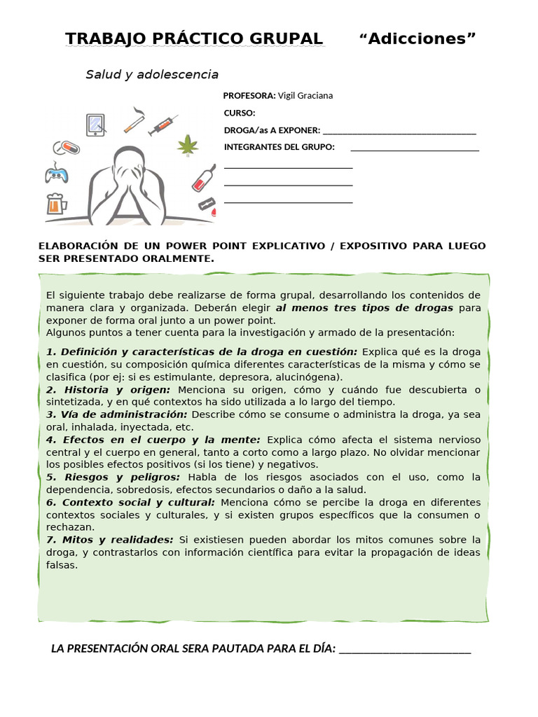 11 - TP Grupal Tipos de Drogas | PDF