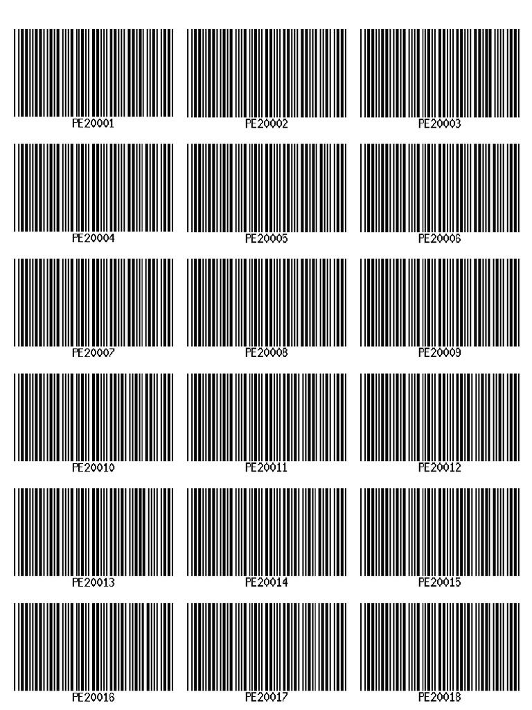 Barcodes 20001-22000k | PDF