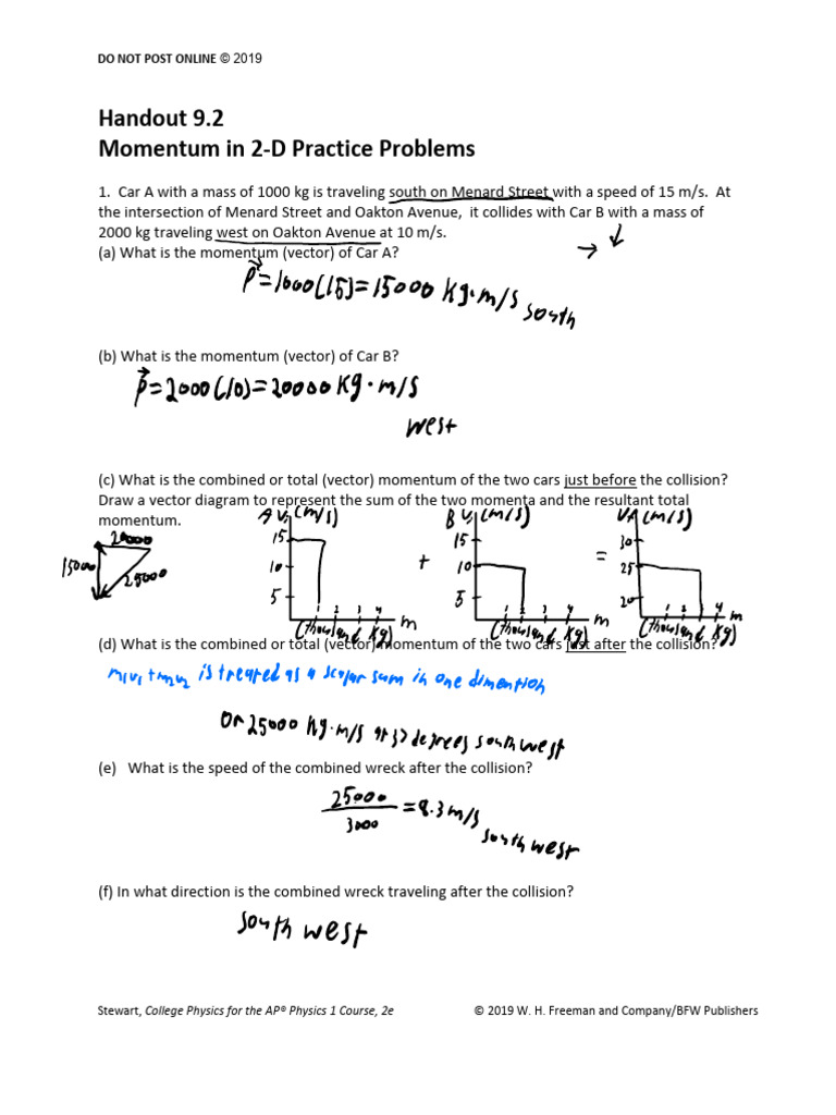 9.2 Handout | PDF | Momentum | Mathematical Physics