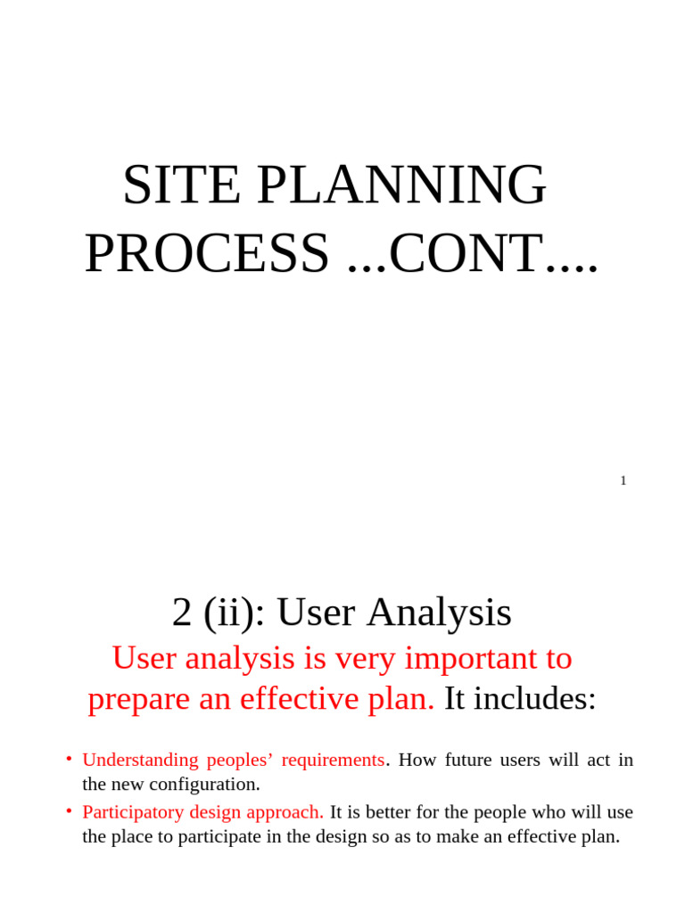 Site Planning Process and Design Guide | PDF | Specification (Technical ...