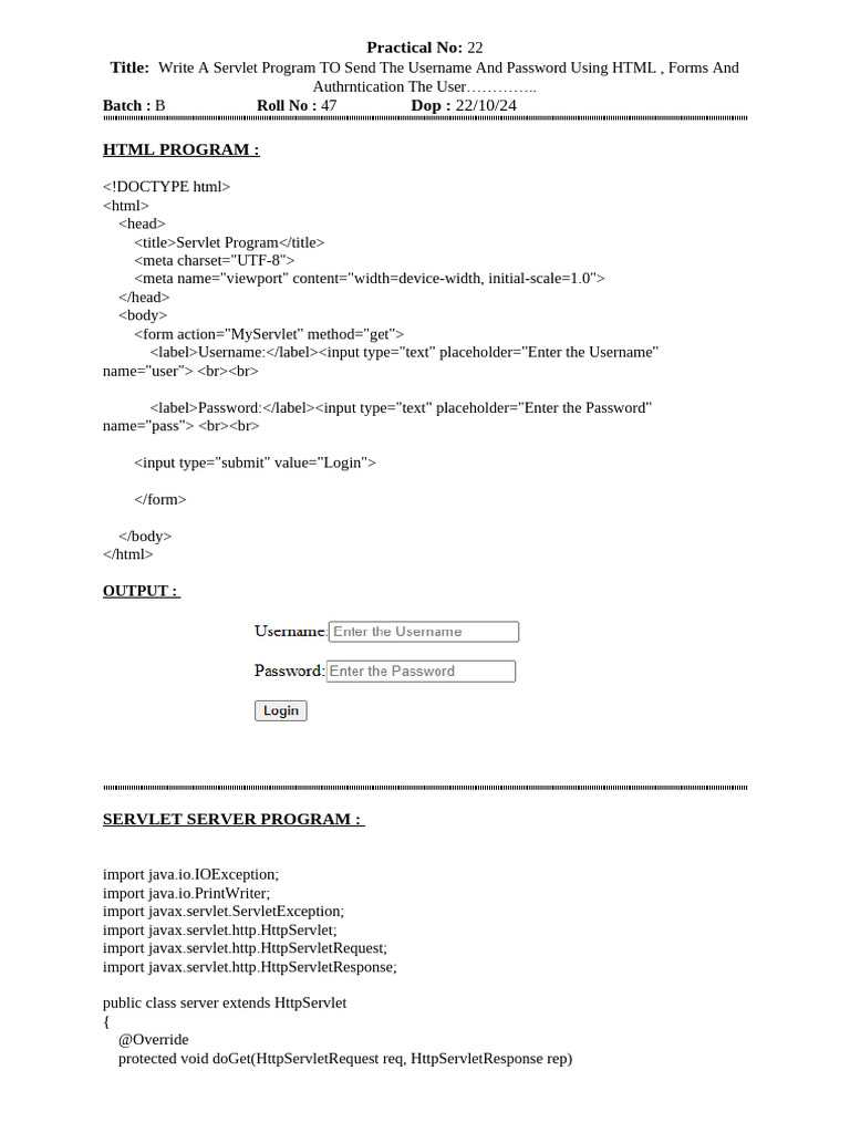 Practical No 22 | PDF