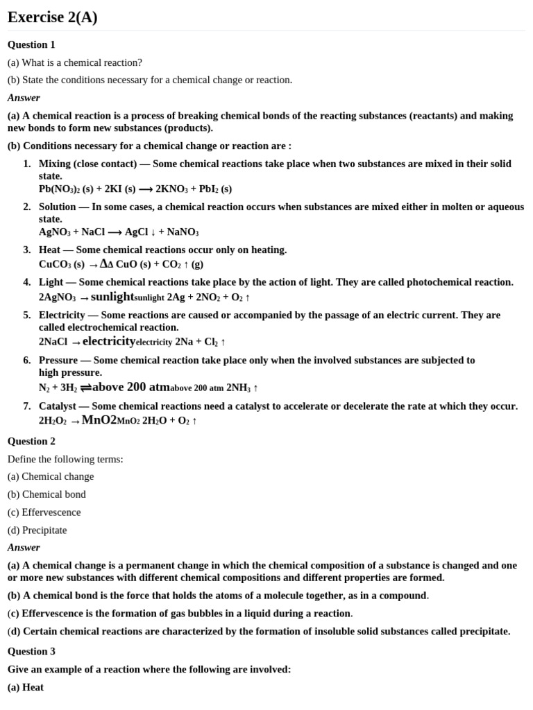Exercise 2 | PDF | Chemical Reactions | Oxide