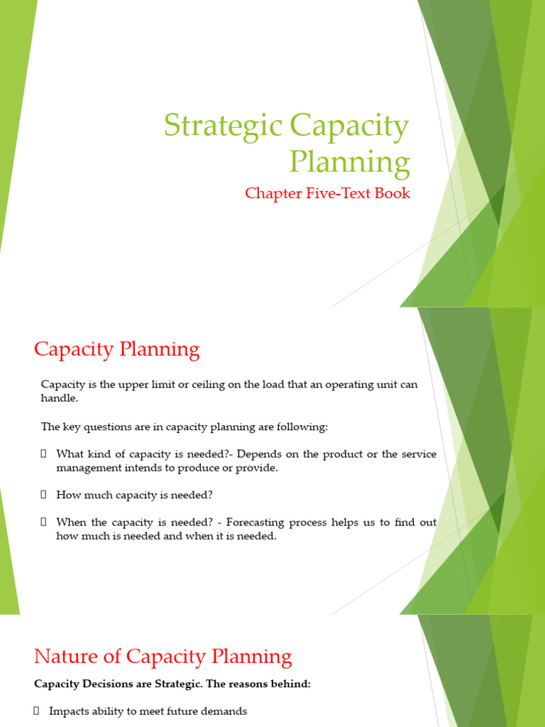 Strategic Capacity Planning | PDF | Economies | Business