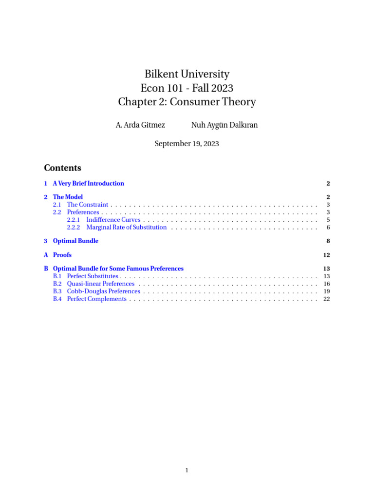 Chapter 2 - Consumer Theory | PDF | Mathematics