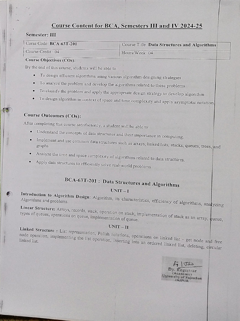 BCA Sem - III Syllabus | PDF