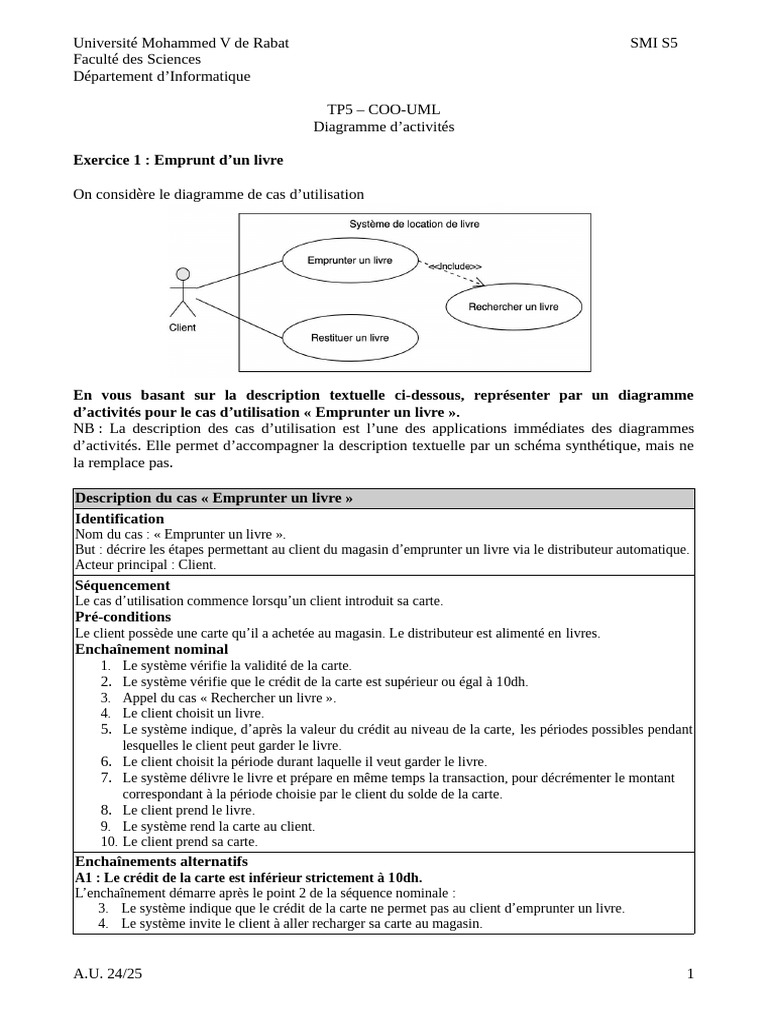 TP5-Diag Activités | PDF | Cas d'utilisation