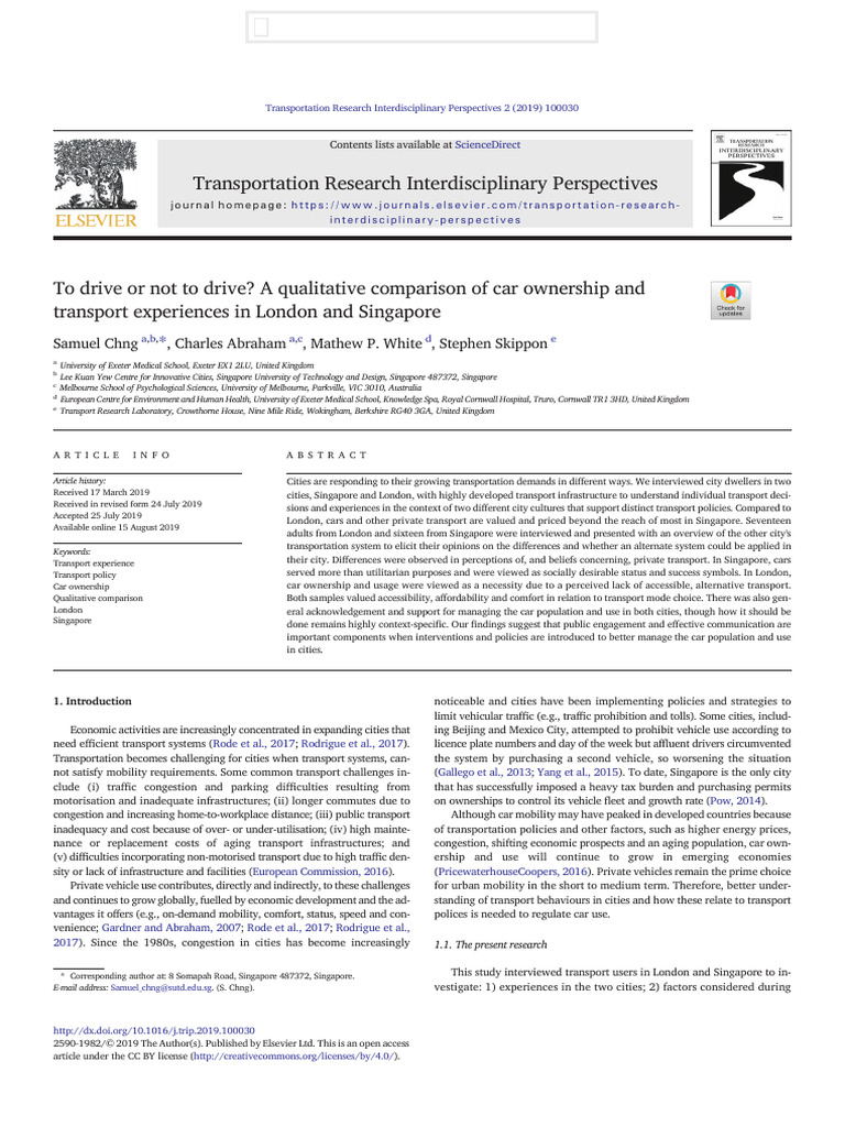 To Drive or Not To Drive? | PDF | Land Transport | Transport