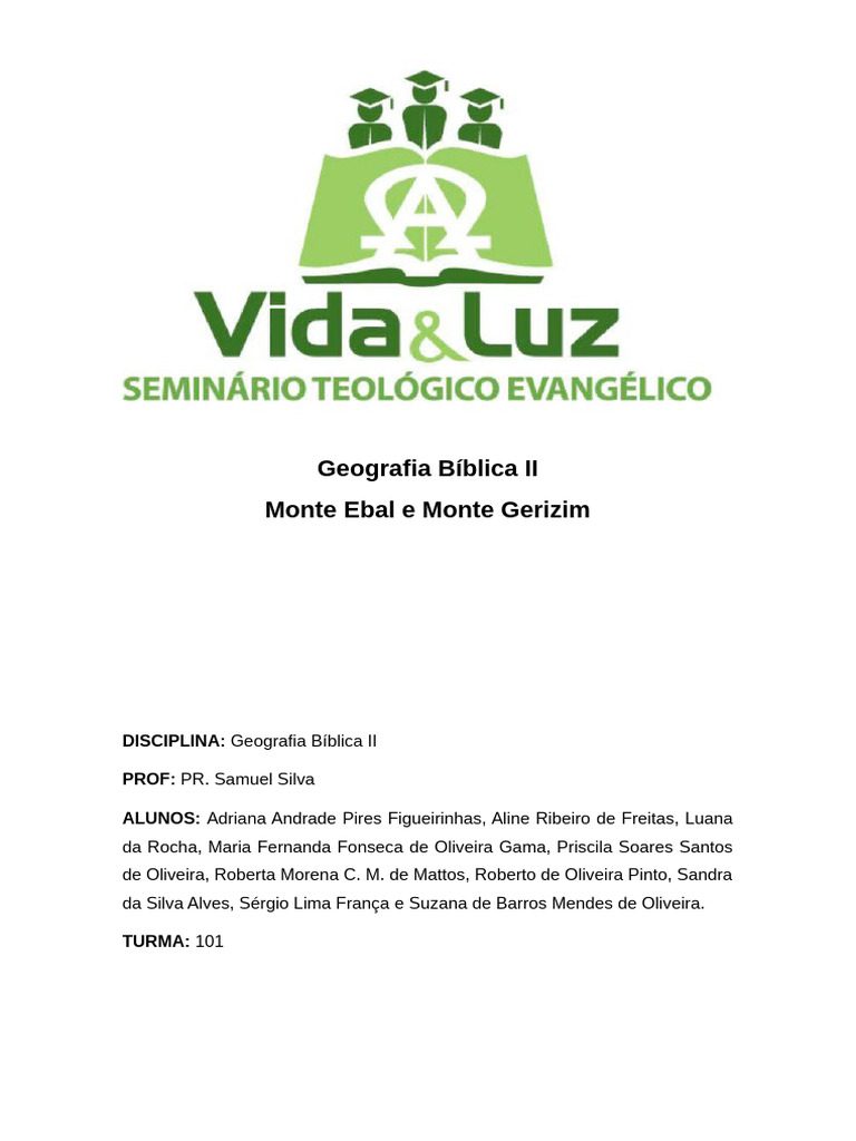 Monte Gerizim e Monte Ebal-1 | PDF | Samaritanos | Jesus