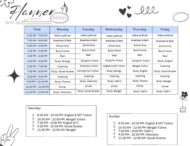Study Timetable.pdf | PDF
