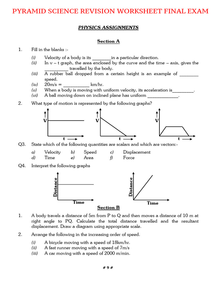 CBSE Class 9 Physics Worksheet - All Chapters - Removed-2-2 | PDF ...