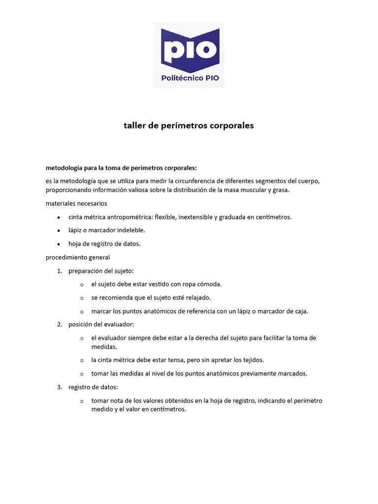Metodología de Perímetros Corporales | PDF | Rodilla