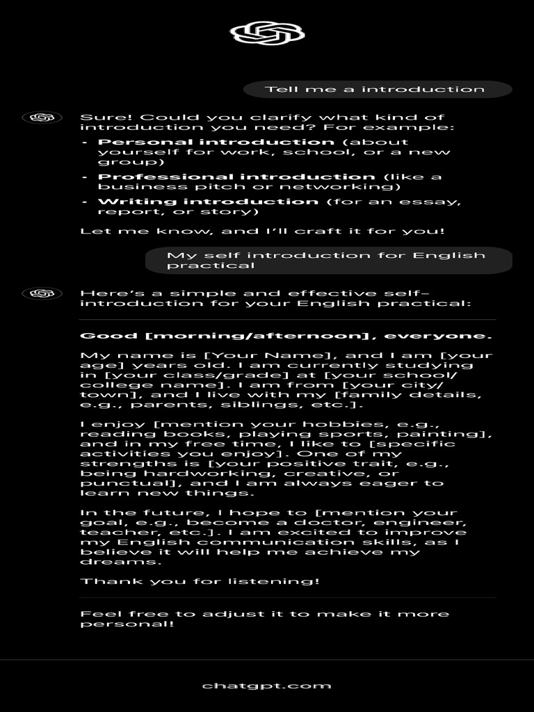 Introduction Request Clarification | PDF