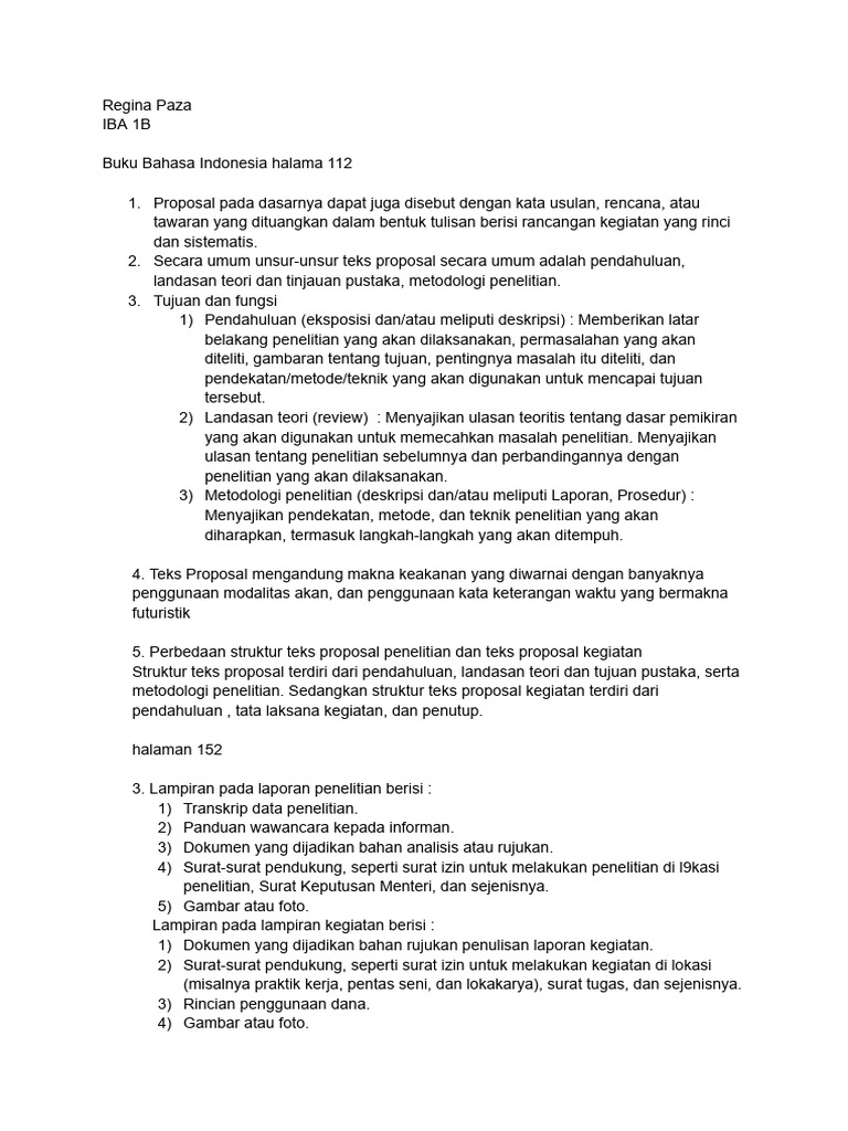 Struktur dan Fungsi Teks Proposal | PDF