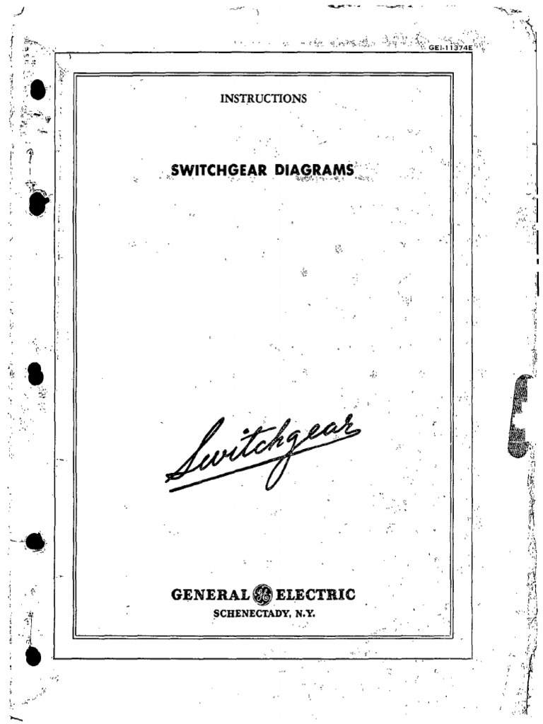 Gei-11374e Switchgear Diagrams | PDF