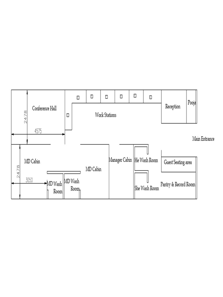 Fairmount Fortune Mall 1234 SFT Office Space Layout | PDF