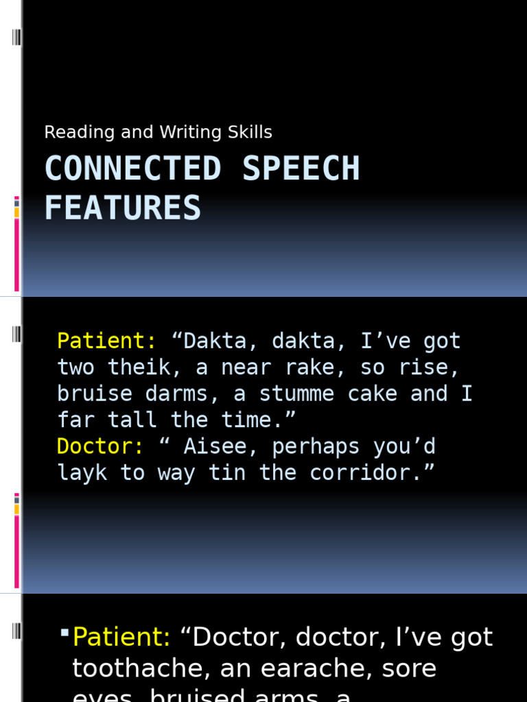 Describe Written Text As Connected Speech | PDF | Word | Verb