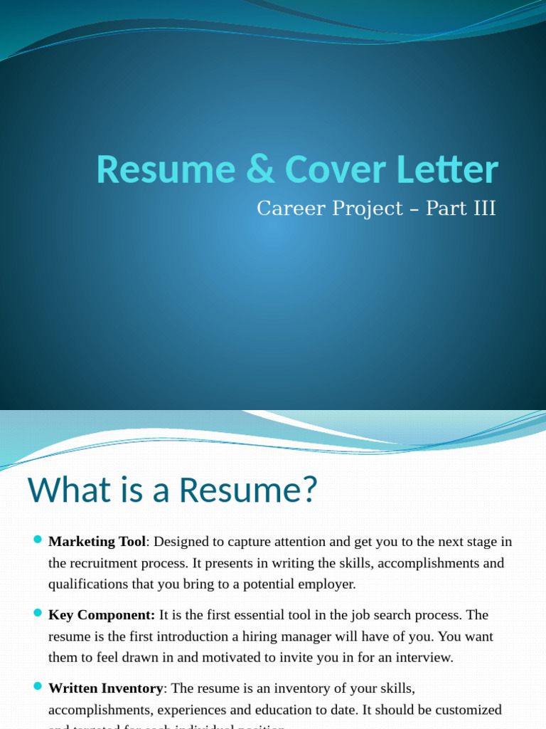 Resume and Cover Letter Essentials | PDF | Résumé | Employment