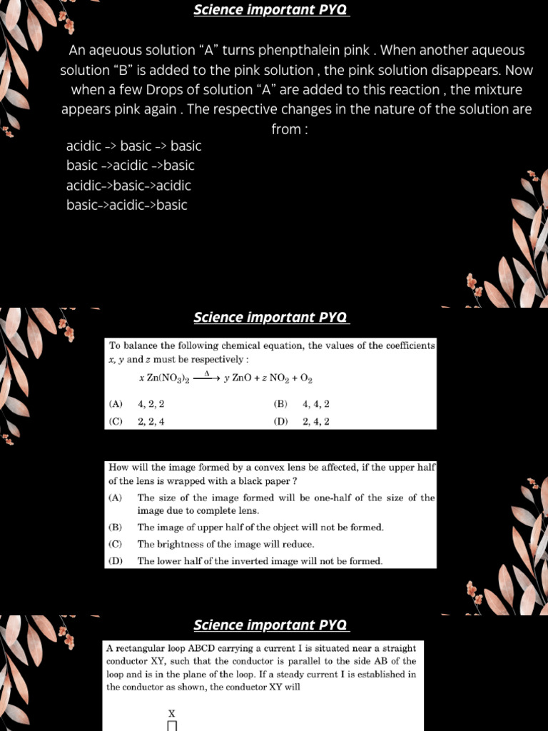 Class 10 Science PYQ Analysis | PDF