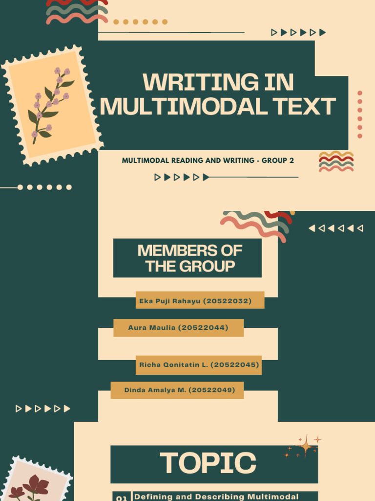 Group 2B-Writing in Multimodal Text | PDF | Human Communication ...