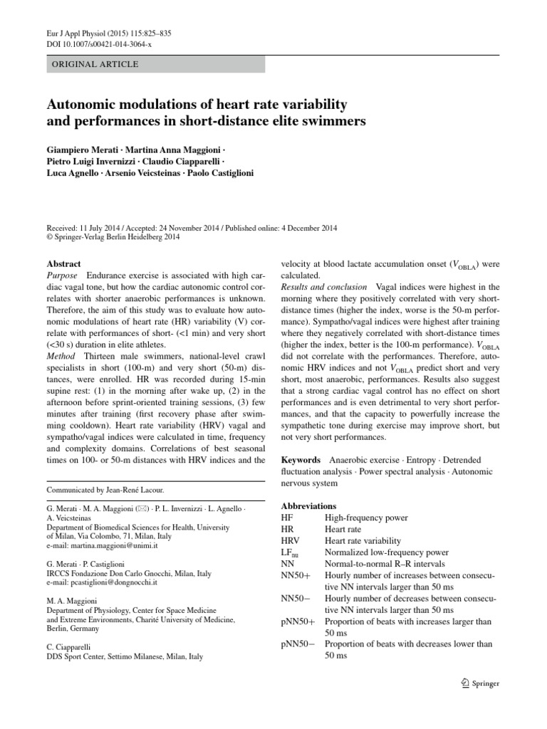 2015 - Merati - Autonomic Modulations of Heart Rate Variability | PDF ...