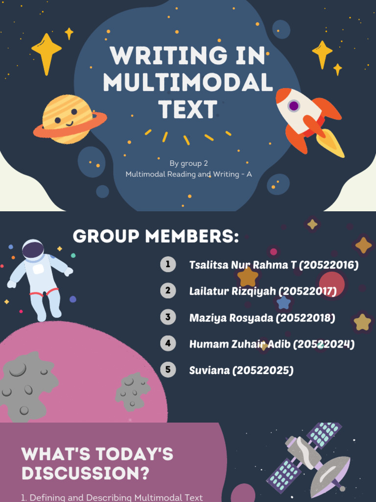 Group 2A-Writing in Multimodal Text | PDF | Writing | Communication
