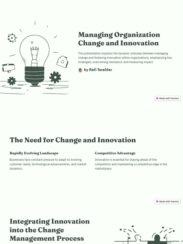 Managing Organization Change and Innovation | PDF | Innovation | Business