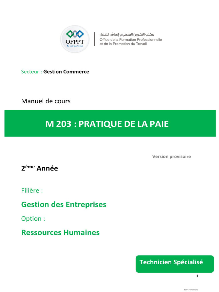 Module 203 Pratique de La Paie RH | PDF