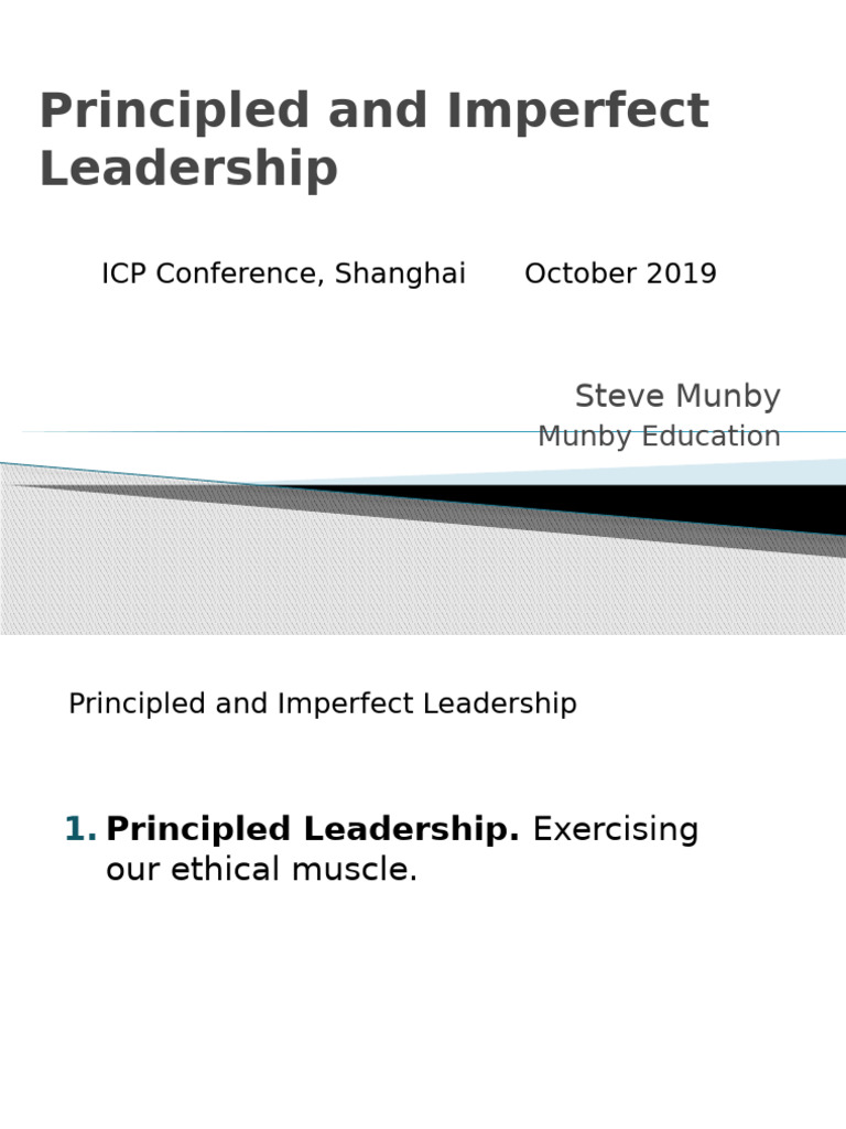 ICP-Shanghai-Principled-and-Imperfect-Leadership | PDF | Leadership ...