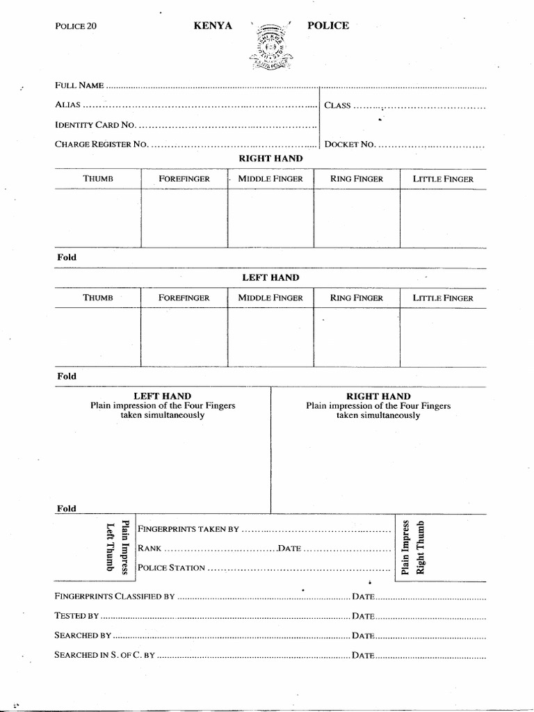 Police Form 20 | PDF