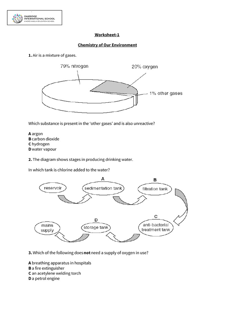 WS-1 Chemistry of Our Environment | PDF